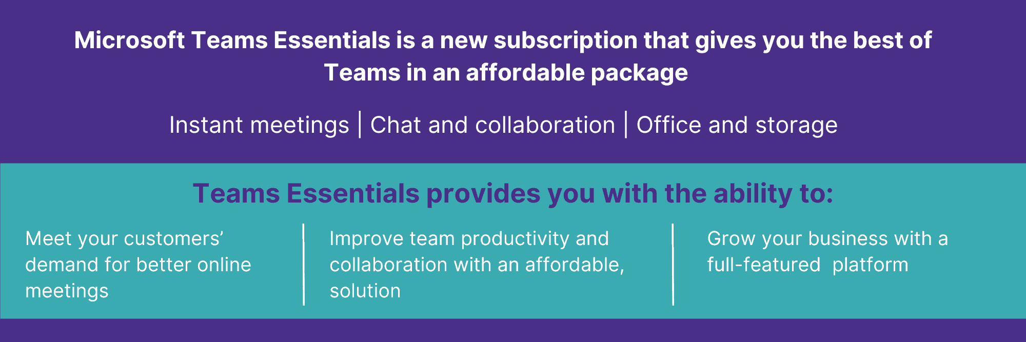 Microsoft Teams Essentials - the affordable meeting solution for SMBs